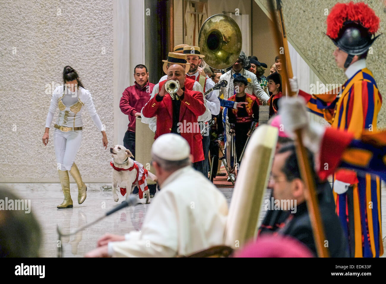 Vatican City. 07th Jan, 2015. Liana Orfei and the Golden Circus meet ...