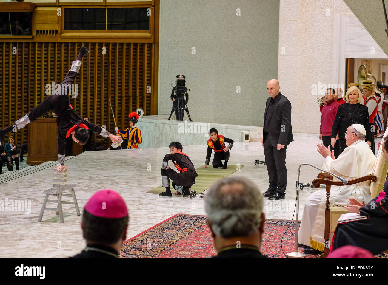 Vatican City. 07th Jan, 2015. Liana Orfei and the Golden Circus meet ...