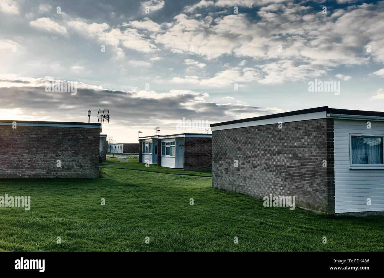Chalets at California, Norfolk Stock Photo - Alamy