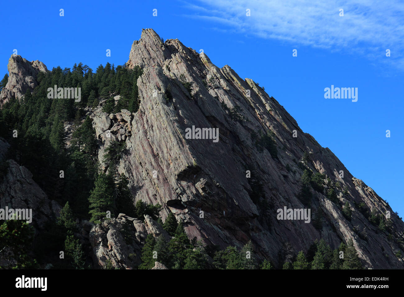 Flatiron mountain rock formations Boulder Colorado Stock Photo - Alamy