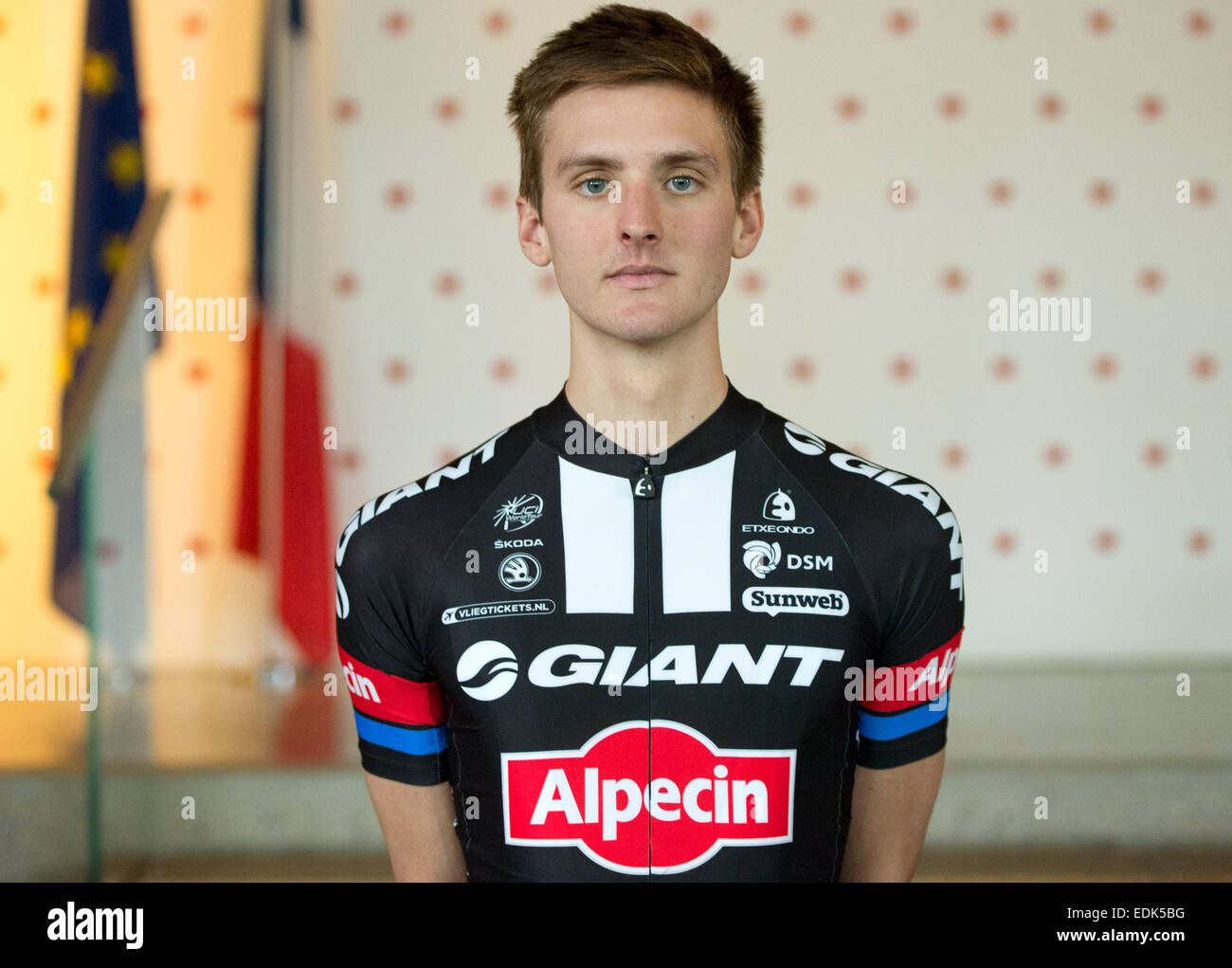 Carter Jones poses during the official team presentation of the bike ...