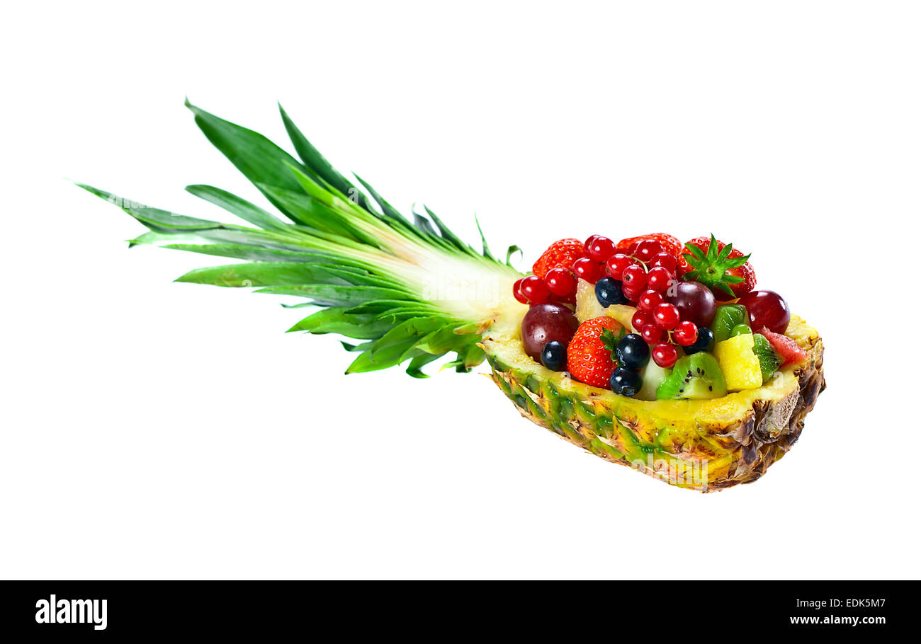 fruits and berries isolated on a white background Stock Photo - Alamy