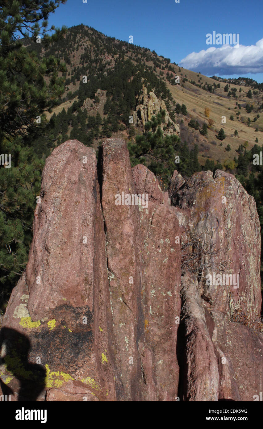 Trails along rock formations Boulder Colorado Stock Photo - Alamy