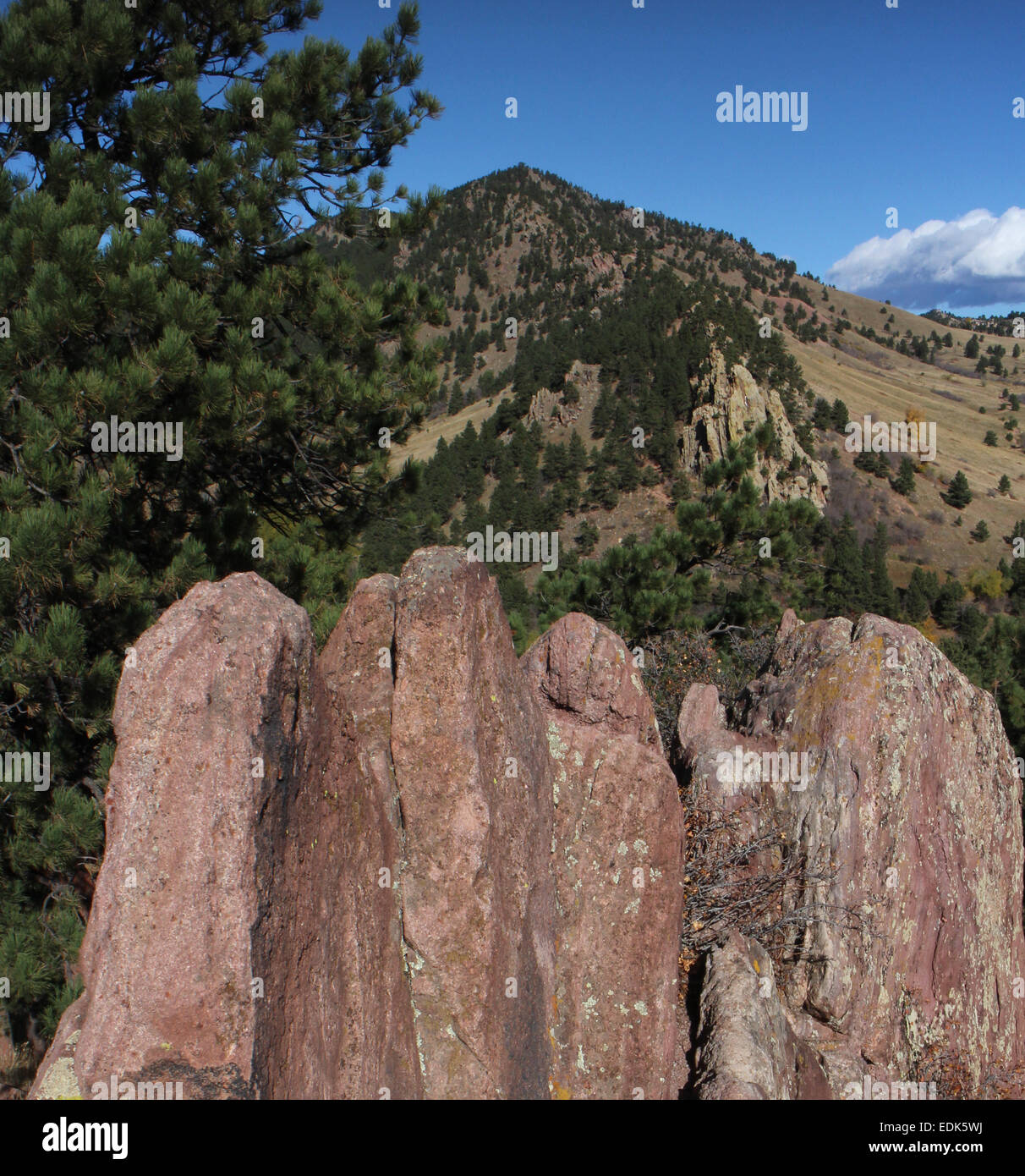 Trails along rock formations Boulder Colorado Stock Photo - Alamy