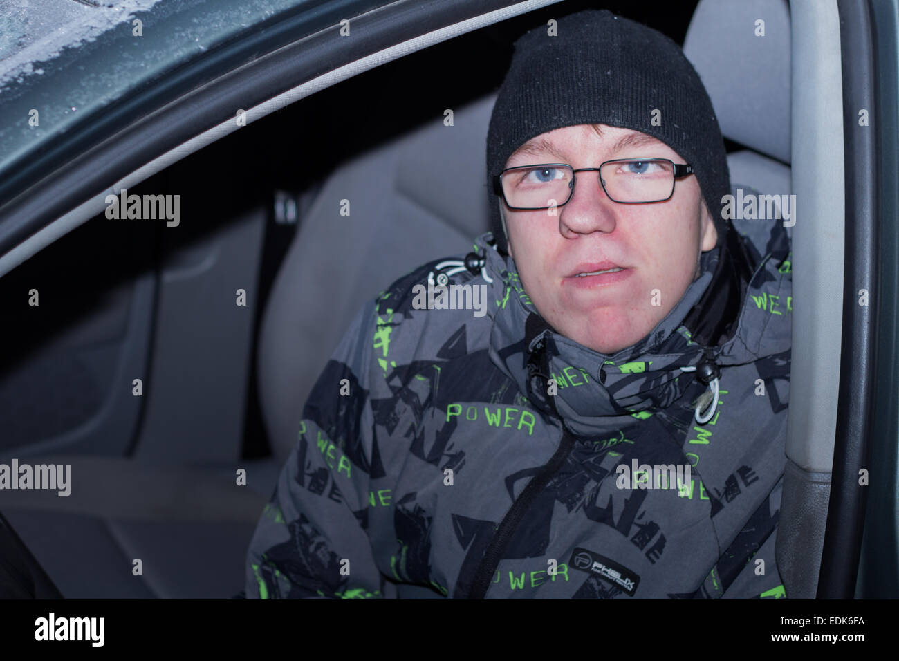 Ottar is a quite boy that really likes cars Stock Photo - Alamy