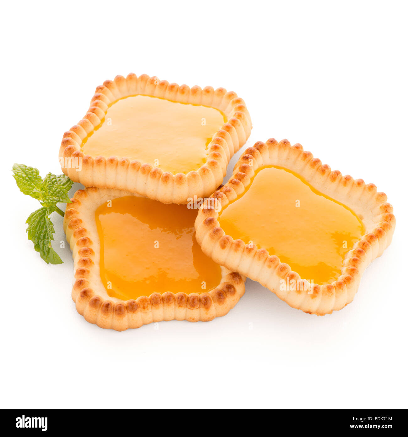 Lime jam tartlets isolated on white background Stock Photo - Alamy
