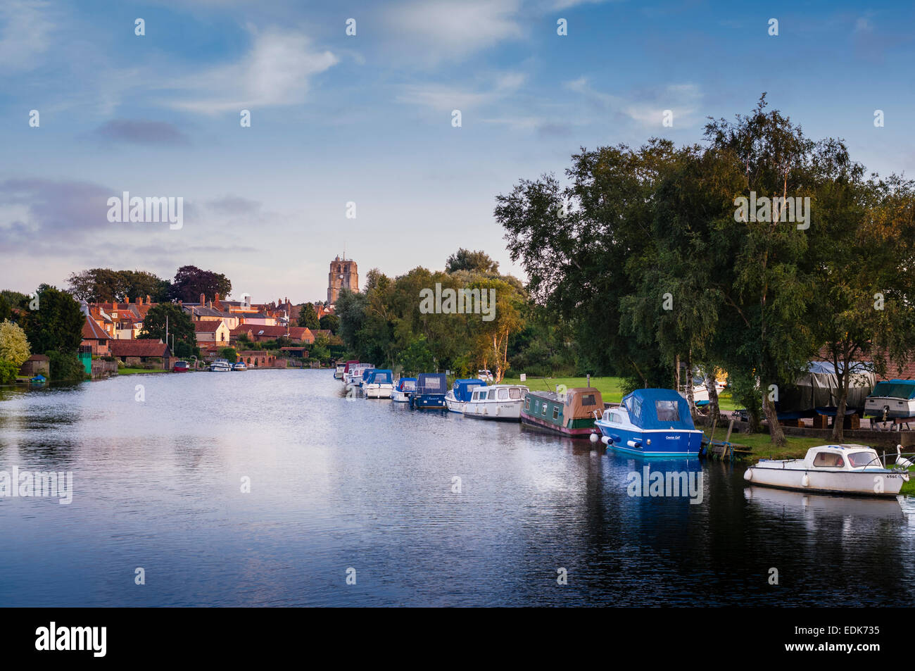 The River Waveney in Beccles , Suffolk , England , Britain , Uk Stock ...
