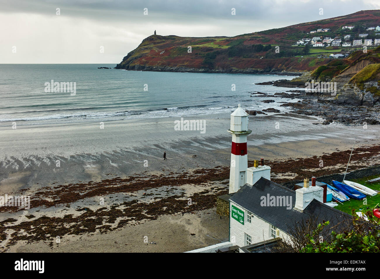 Port Erin beach and lighthouse Stock Photo - Alamy