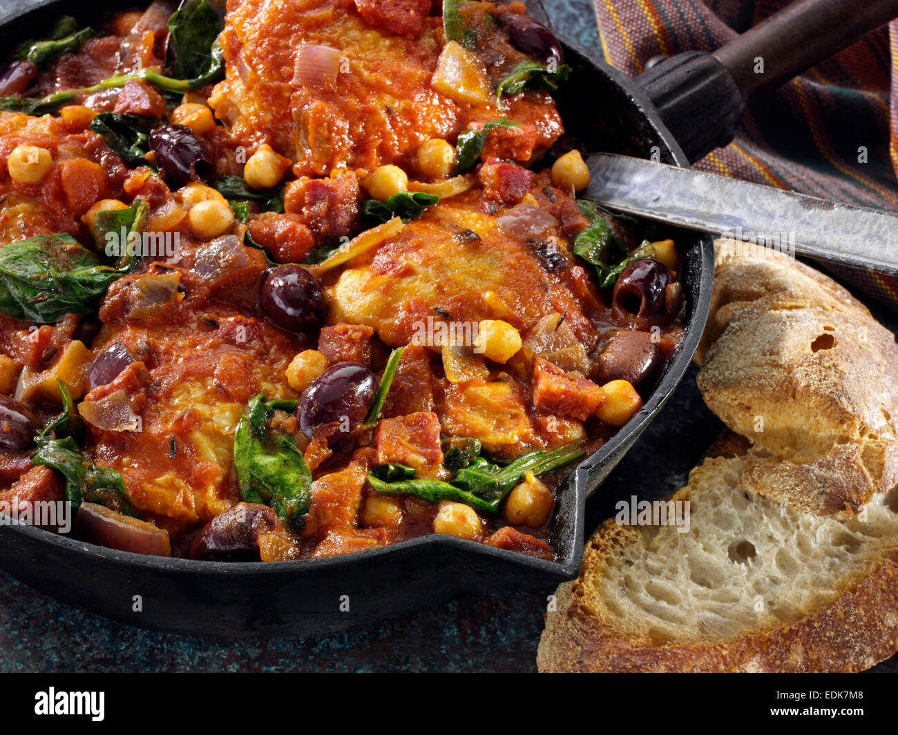 Spanish chicken stew Stock Photo - Alamy