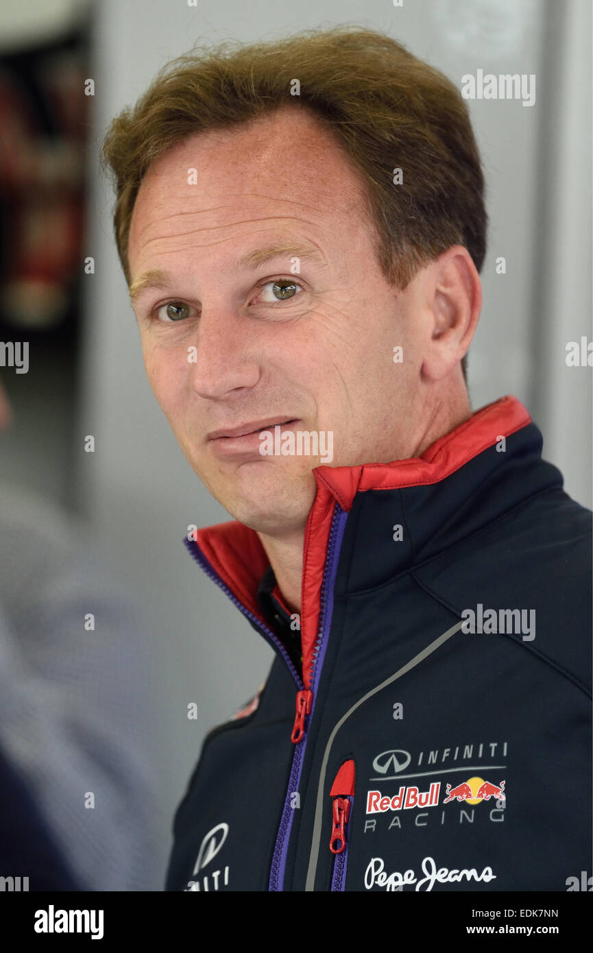 Silverstone F1 Grand Prix, qualifying race Featuring: Christian Horner ...