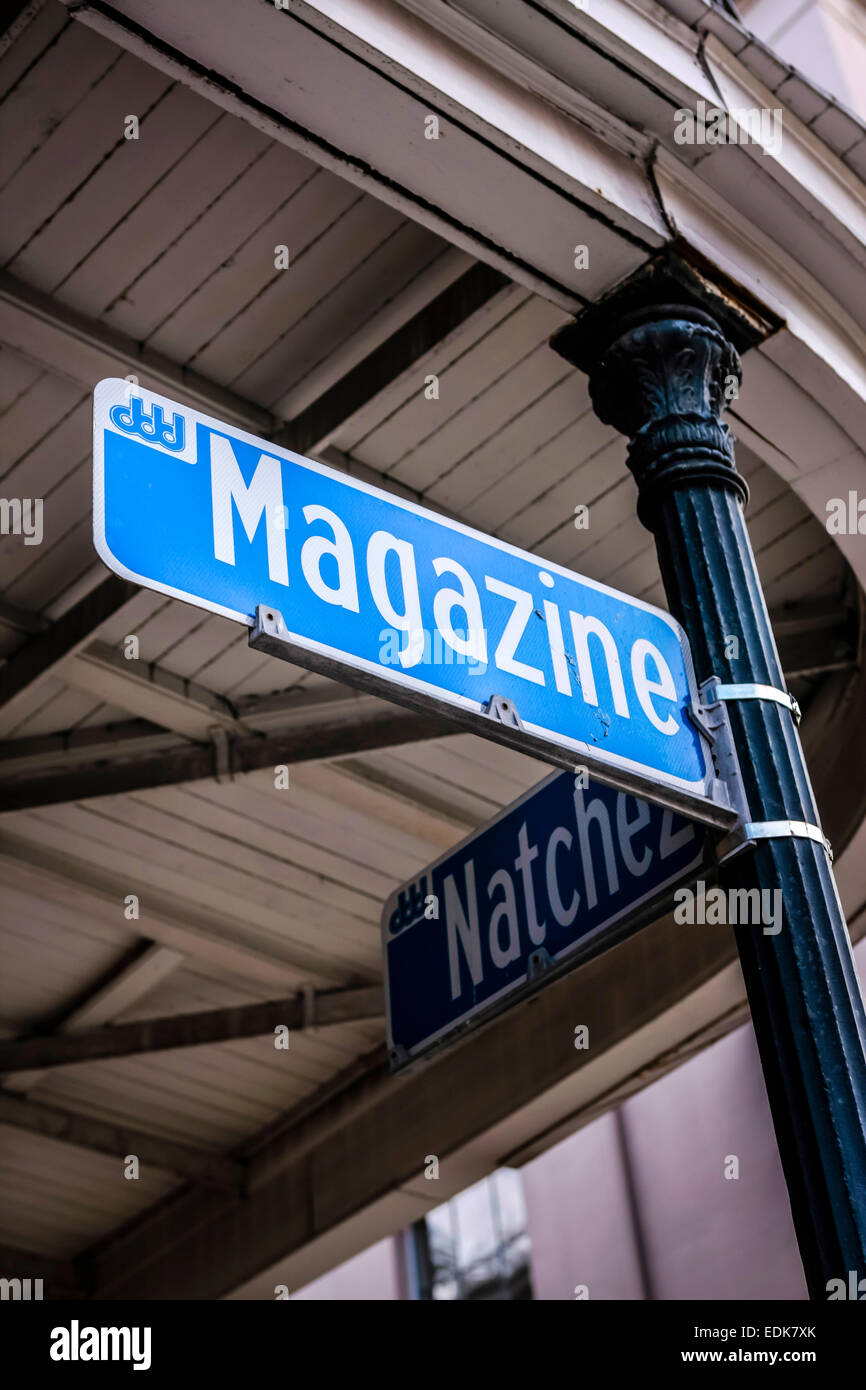 Magazine street signpost in warehouse hi-res stock photography and ...