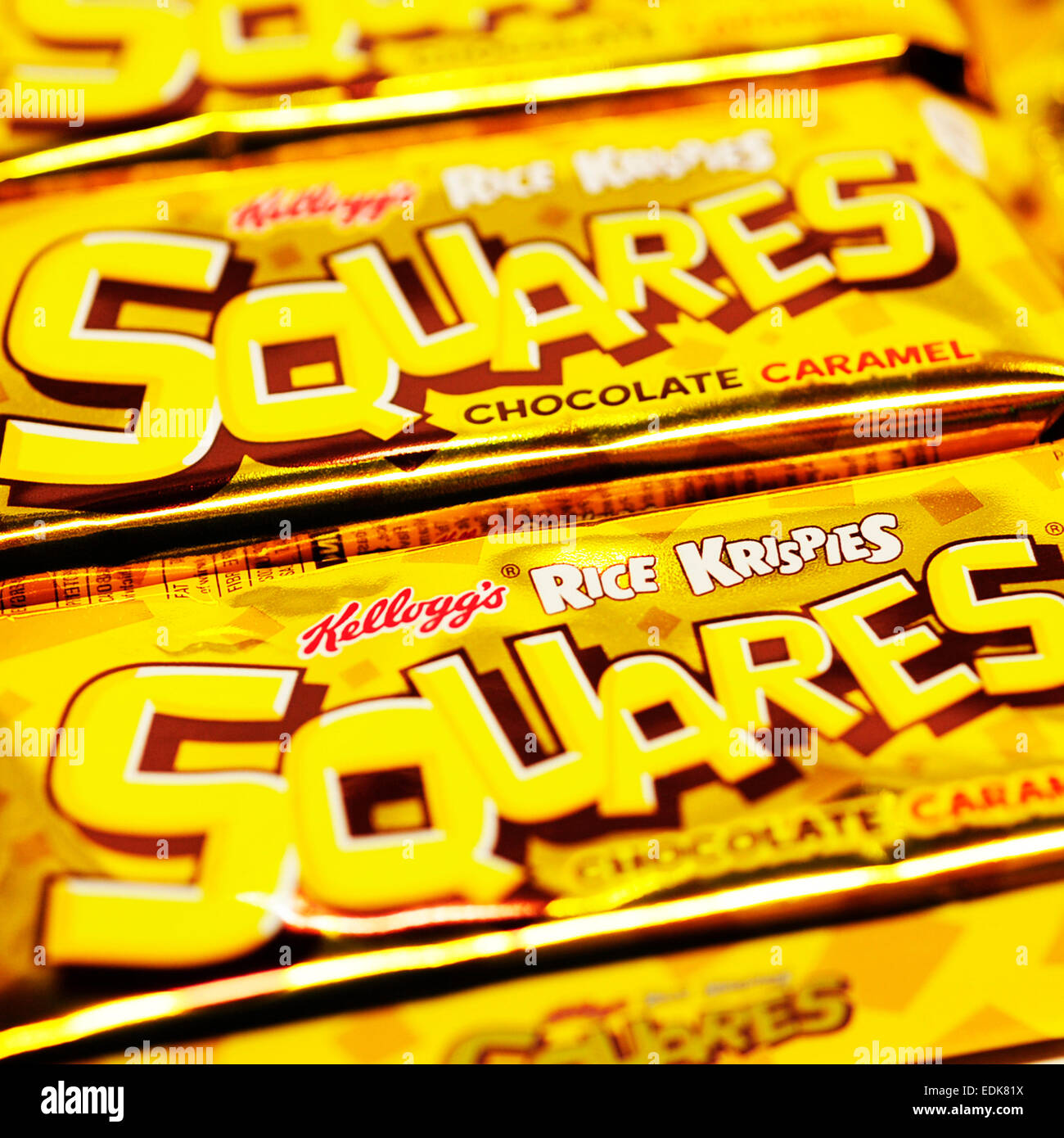 close up of kelloggs squares bar Stock Photo - Alamy