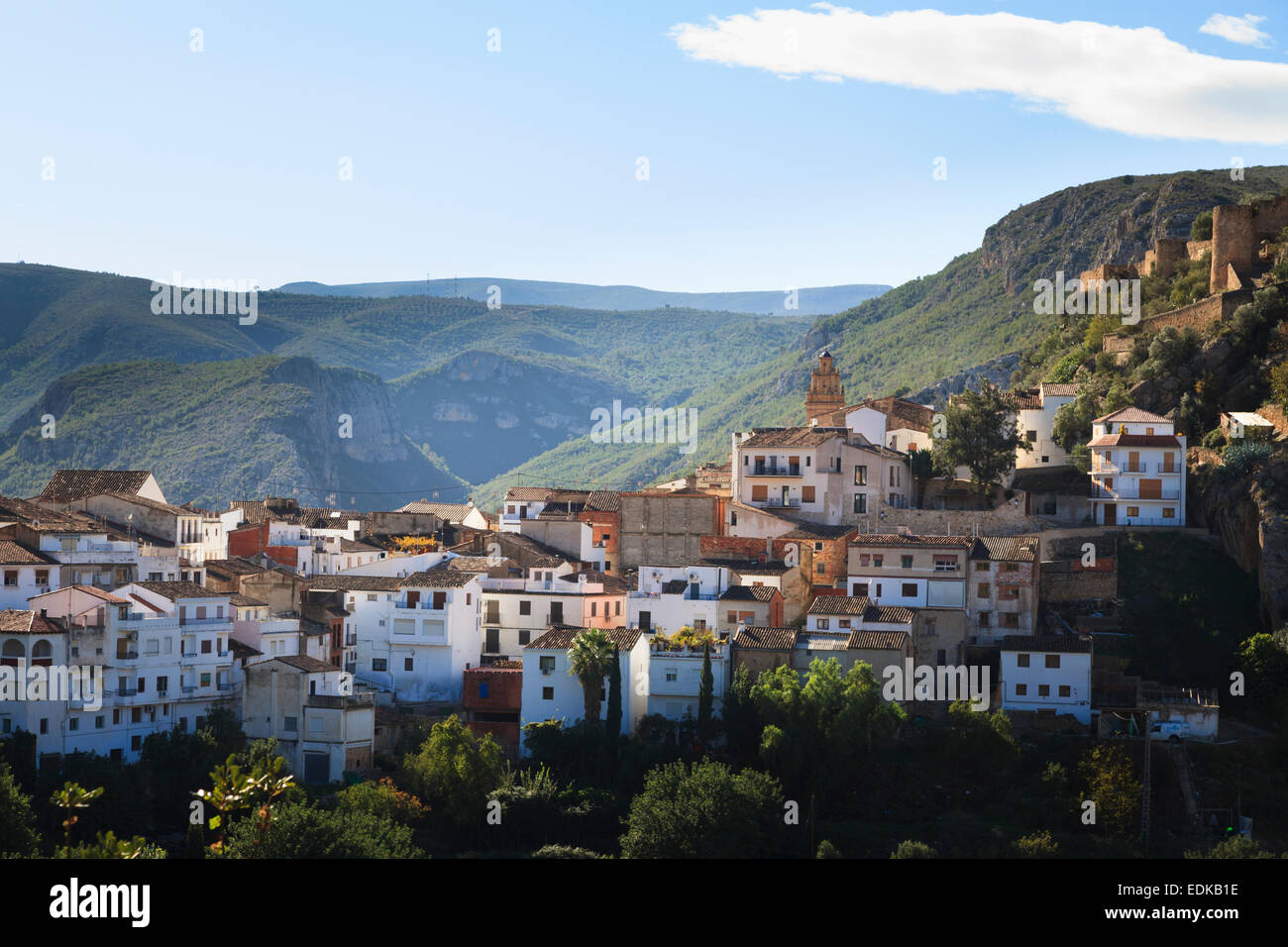 Mountain village of Chulilla in valencia spain Stock Photo - Alamy