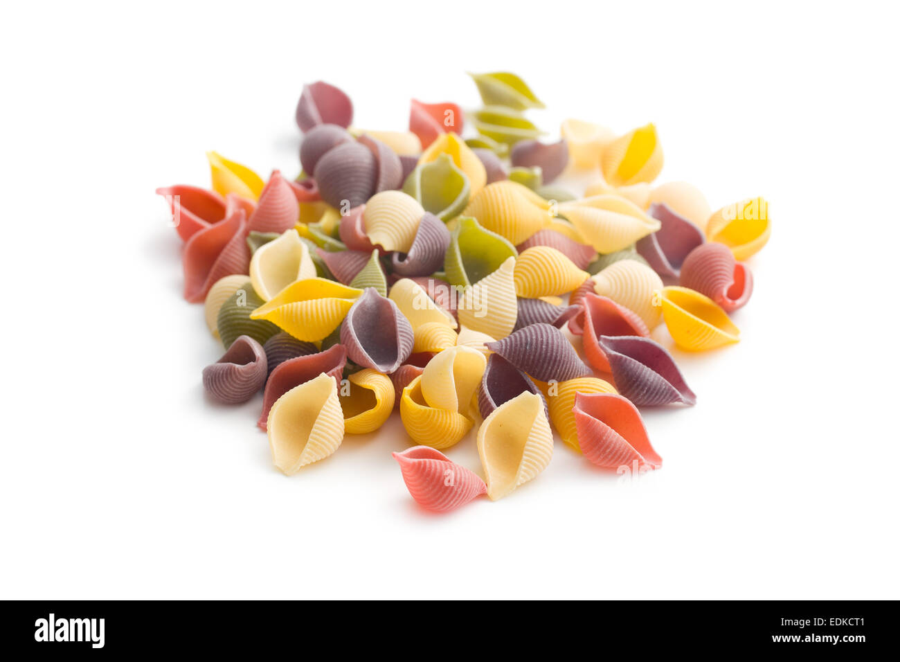 dry italian pasta on white background Stock Photo - Alamy