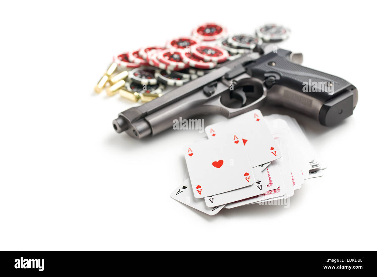 Hand gun on table hi-res stock photography and images - Alamy
