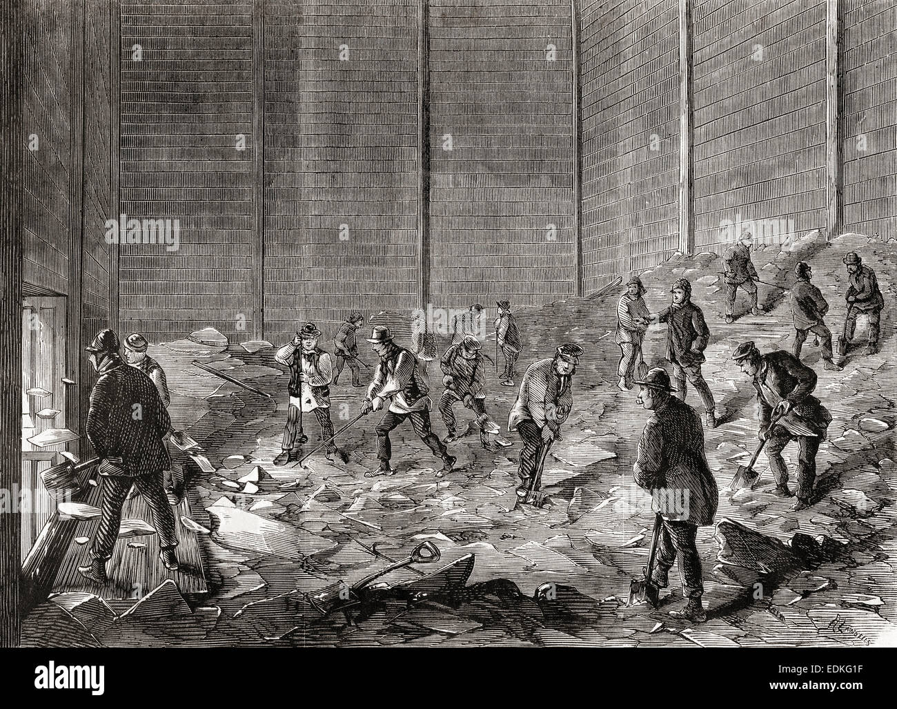 Ice workers 19th century hi-res stock photography and images - Alamy
