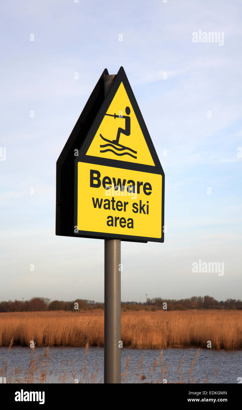 Beware water skiing area hi-res stock photography and images - Alamy