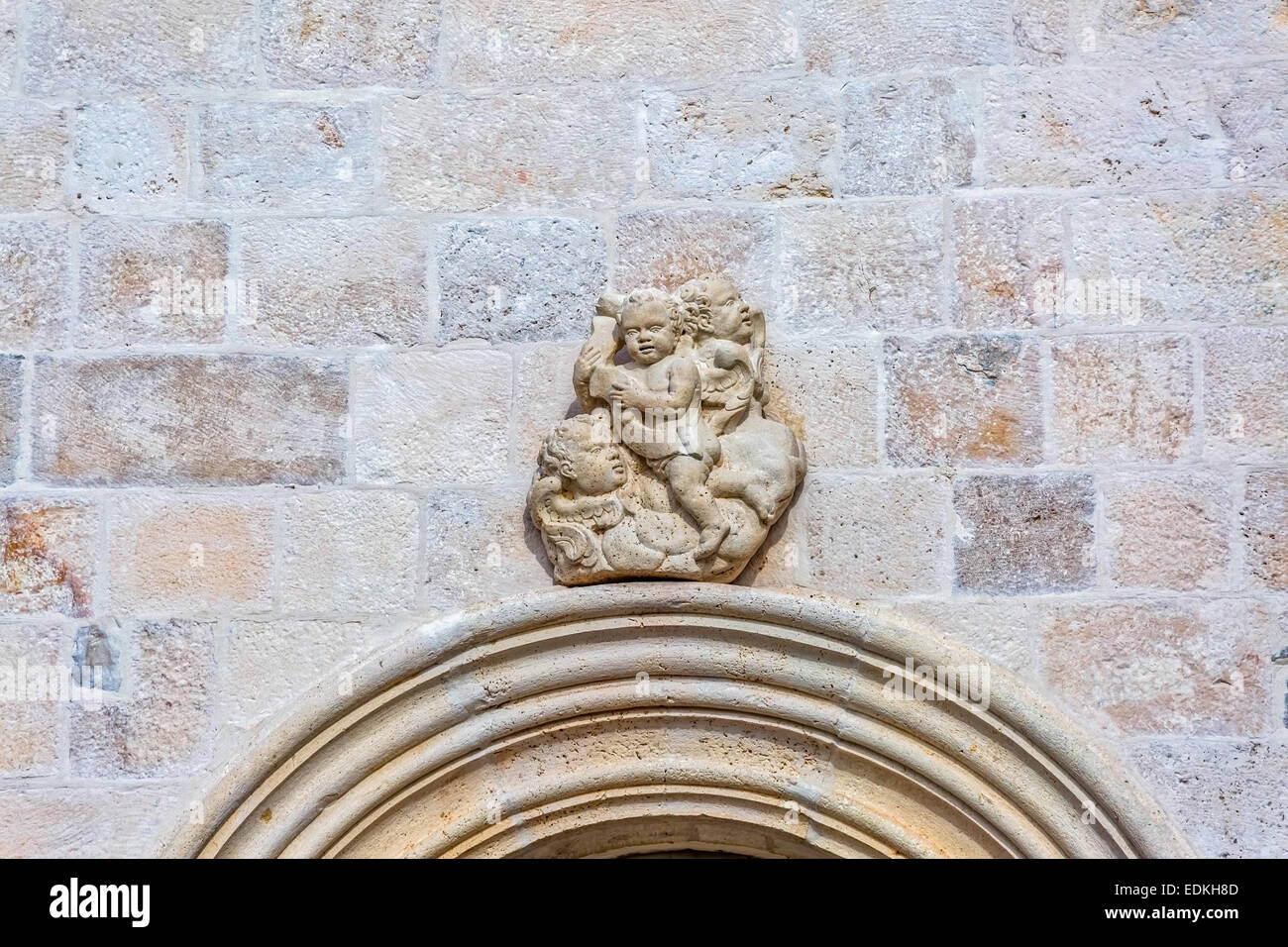 Old angels stone sculpture Stock Photo - Alamy