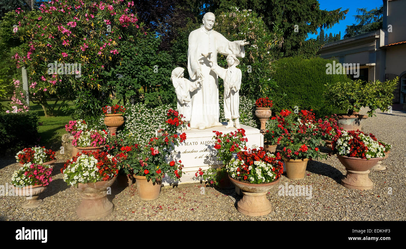 Abbey with garden and house in countryside of Florence, Tuscany Italy ...