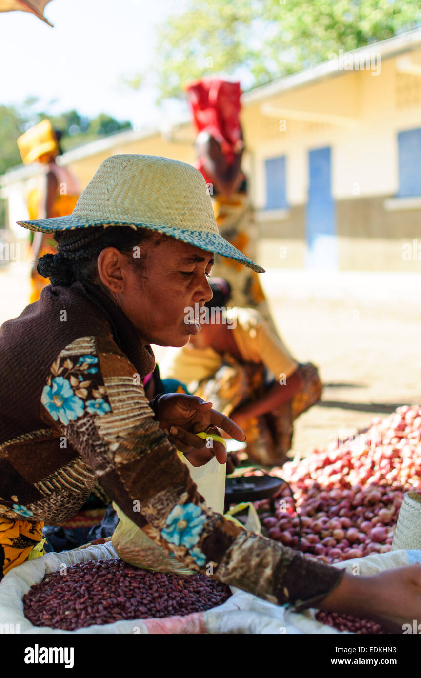 At a rural food market in Madagascar Stock Photo - Alamy