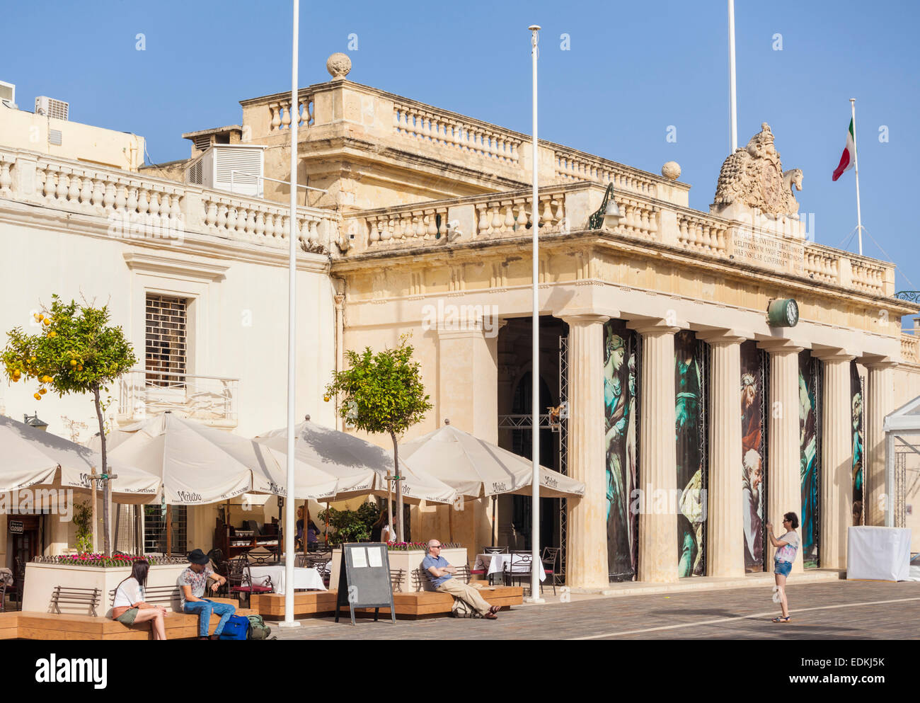 The Law Courts Great Siege Square Valletta Malta EU Europe Stock Photo ...