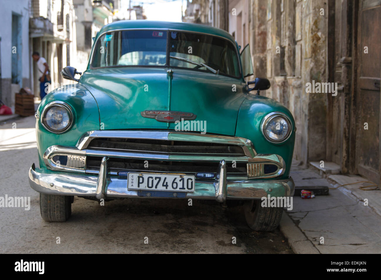 Classic Chevy in Havana Cuba Stock Photo - Alamy