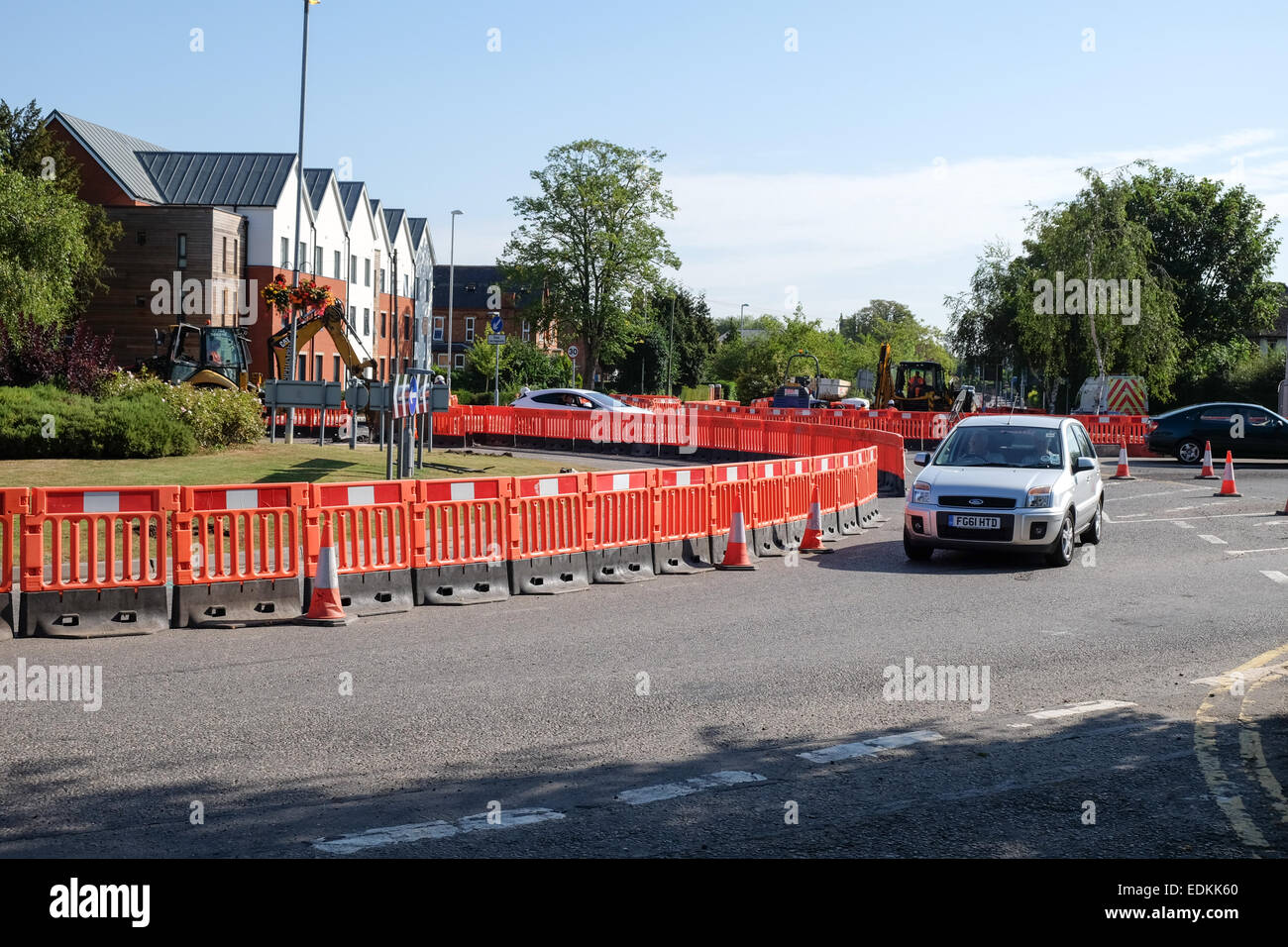 roadworks at the junction of forest road and epinal way loughborough ...