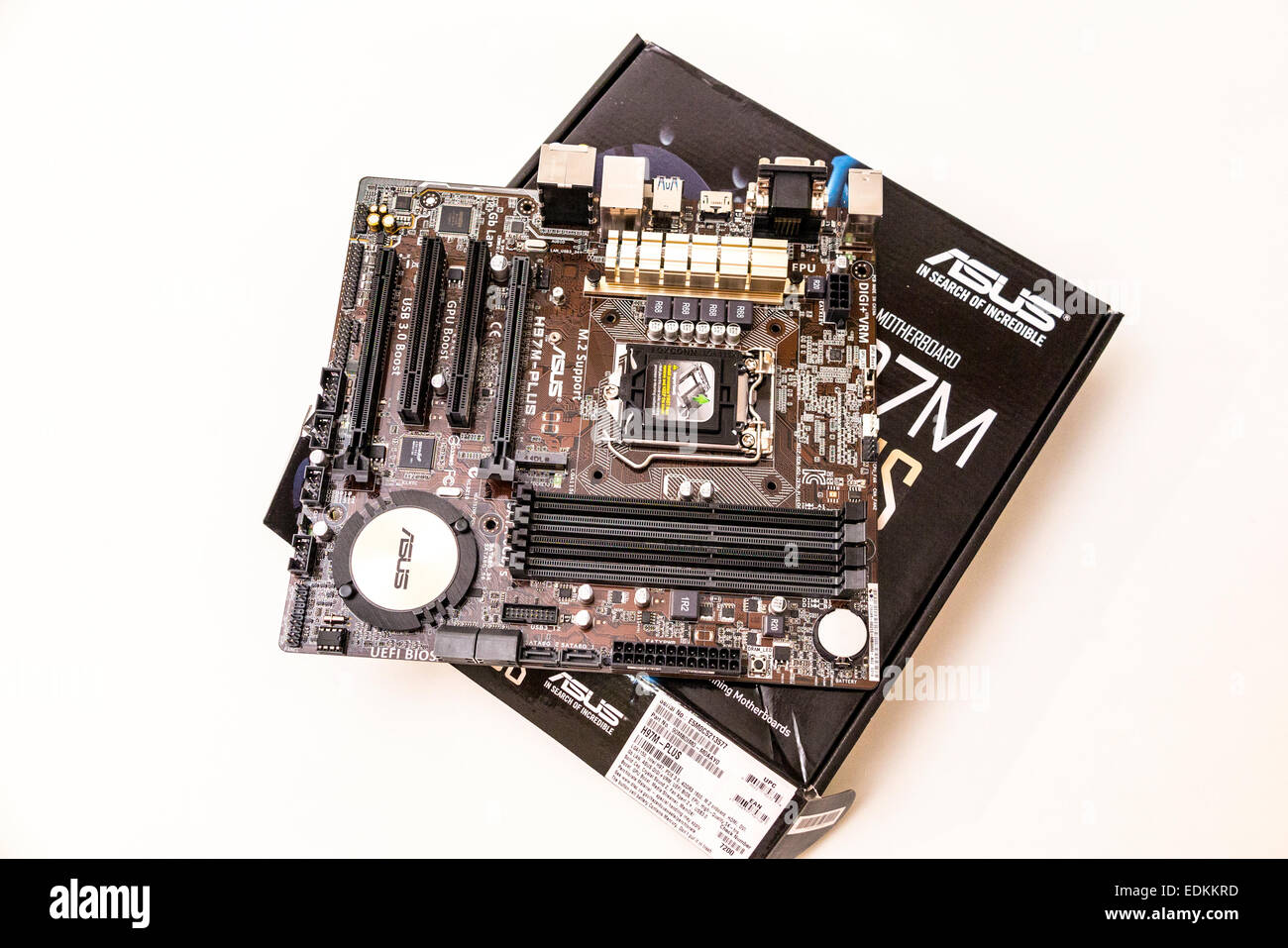 An Asus H97M motherboard for the 4th and 5th generation processors with ...
