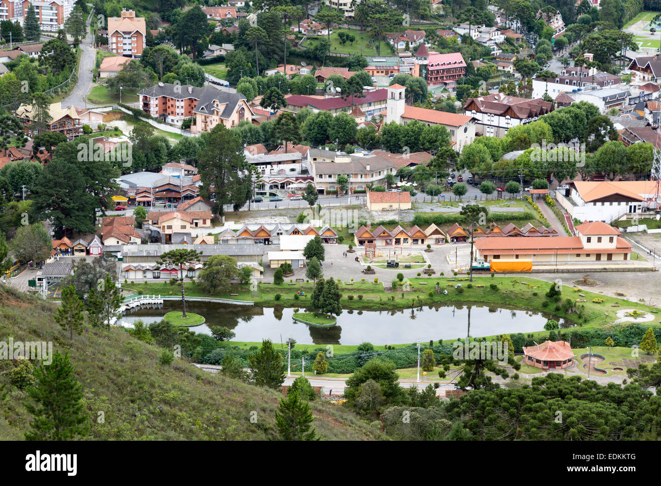 Vila Capivari district, aerial view from 'Morro do Elefante' (Elephant ...