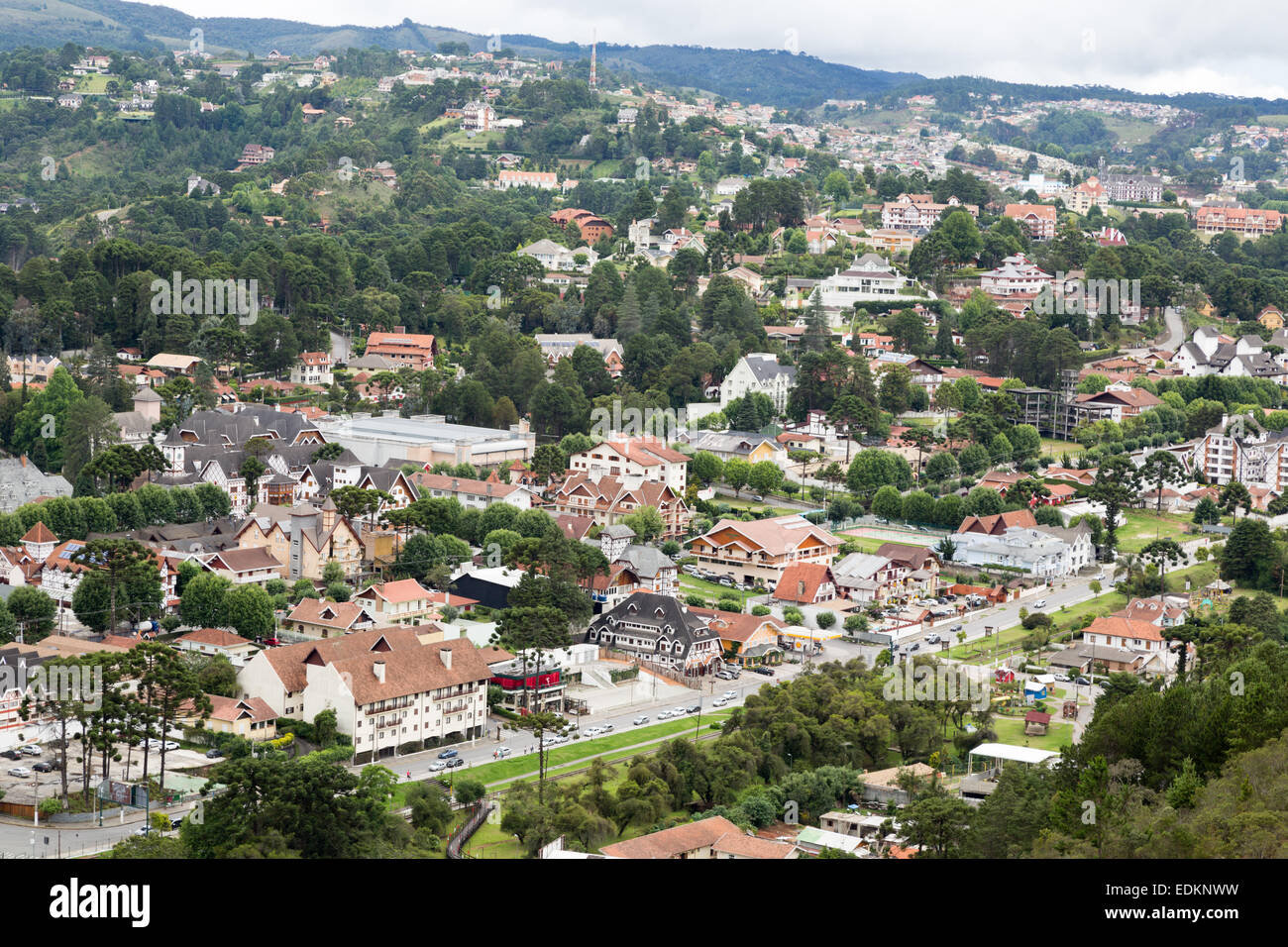 Vila Capivari district, aerial view from 'Morro do Elefante' (Elephant ...