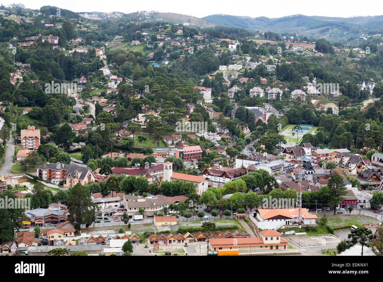 Vila Capivari district, aerial view from 'Morro do Elefante' (Elephant ...