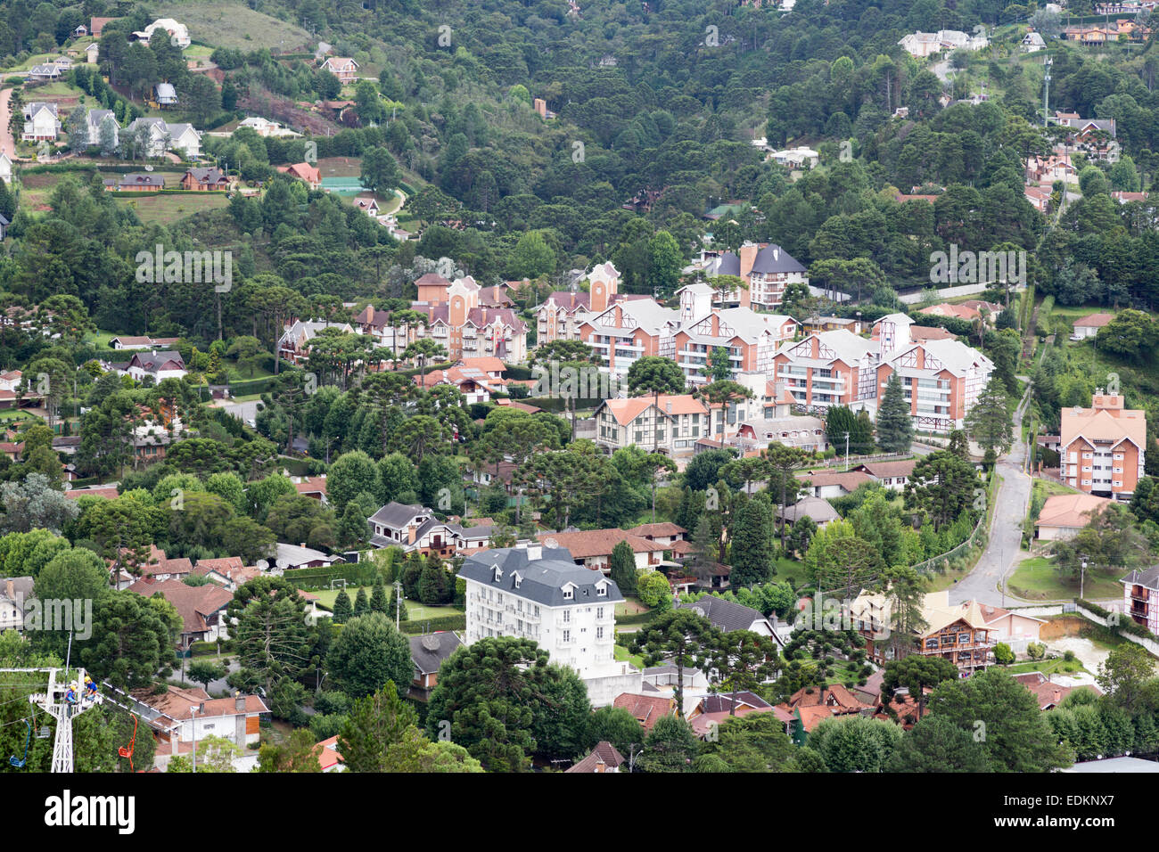 Vila Capivari district, aerial view from 'Morro do Elefante' (Elephant ...