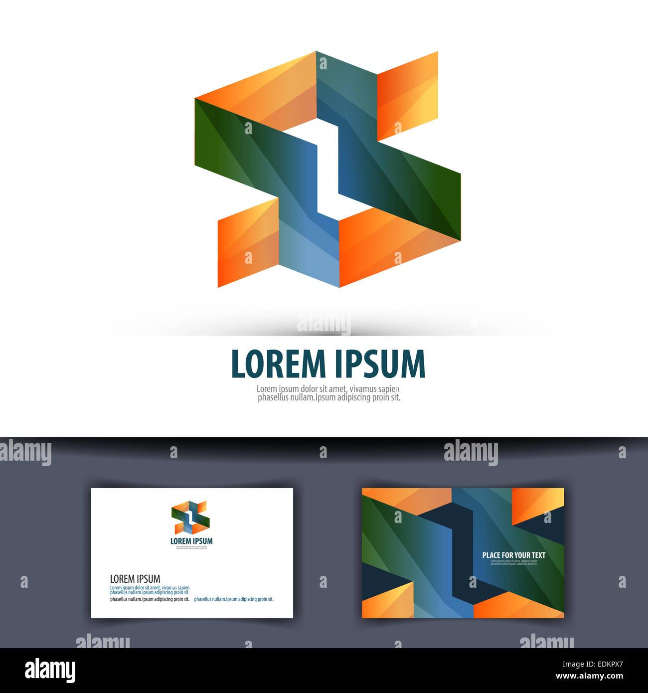 Business. Logo, icon, emblem, template, business card Stock Photo - Alamy