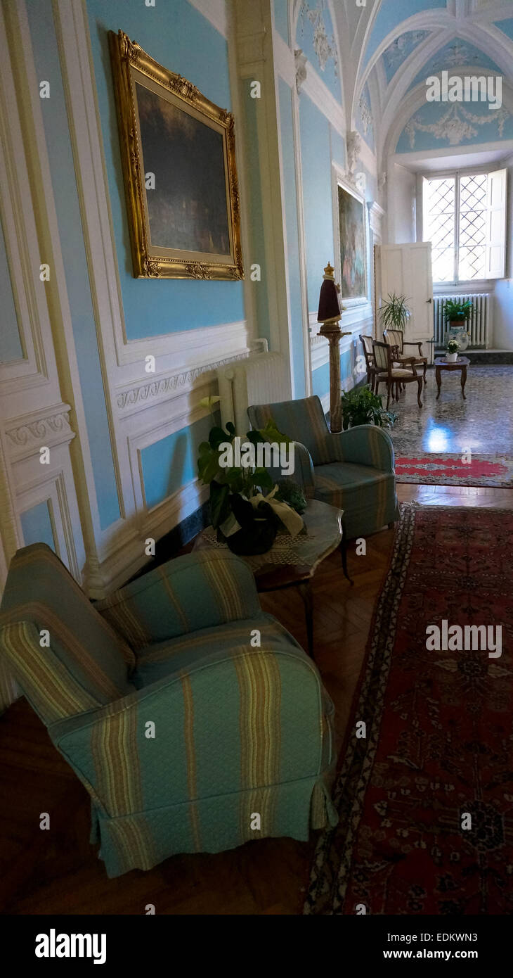 Abbey with garden and house in countryside of Florence, Tuscany Italy ...