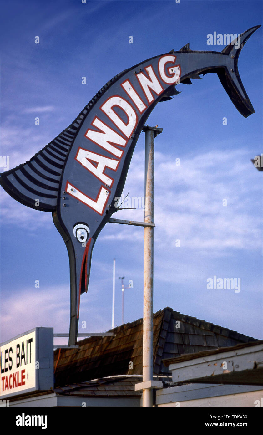 Fishing Sign on Redondo Beach pier Stock Photo - Alamy