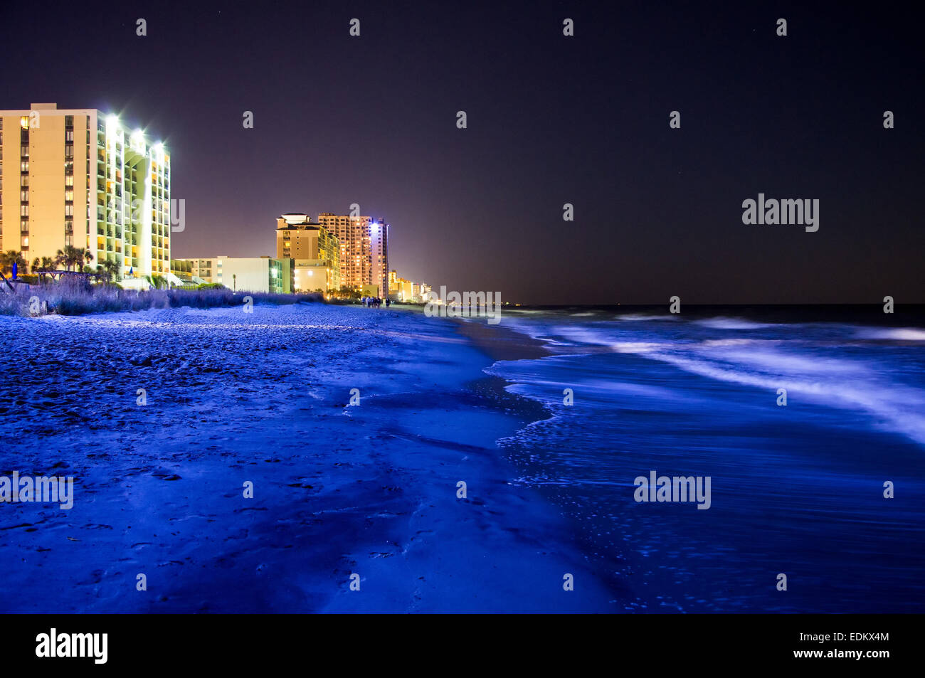 myrtle beach at night Stock Photo - Alamy