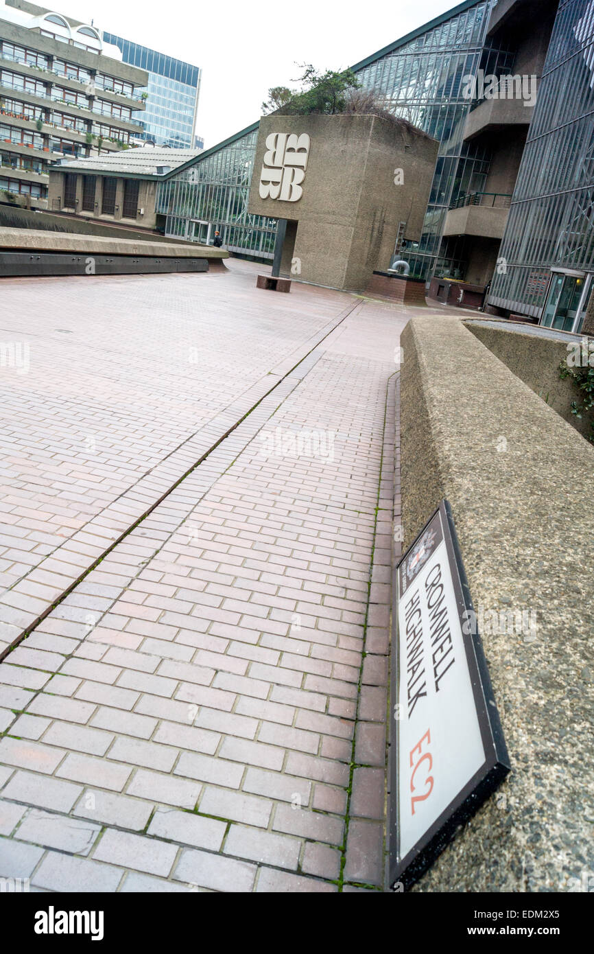Cromwell Highwalk. Barbican Centre, London Stock Photo - Alamy