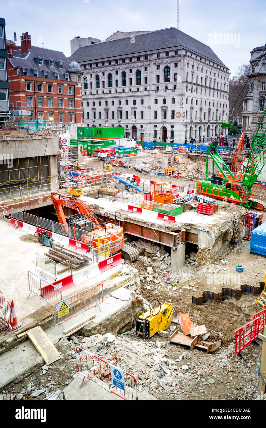 Crossrail construction. Moorgate, London Stock Photo - Alamy