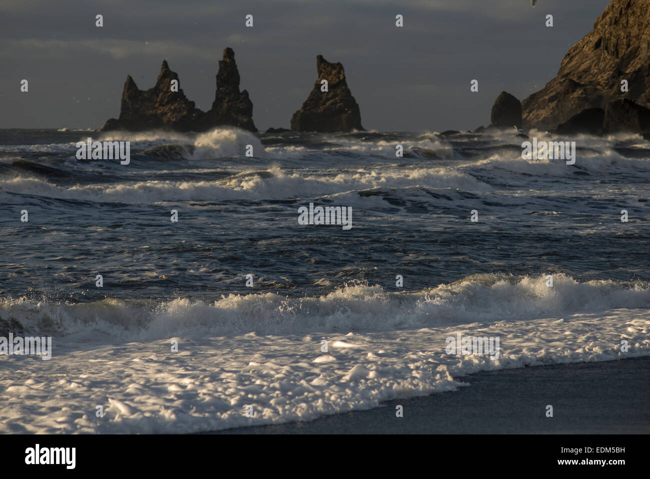 Vik town by winter, Iceland Stock Photo - Alamy