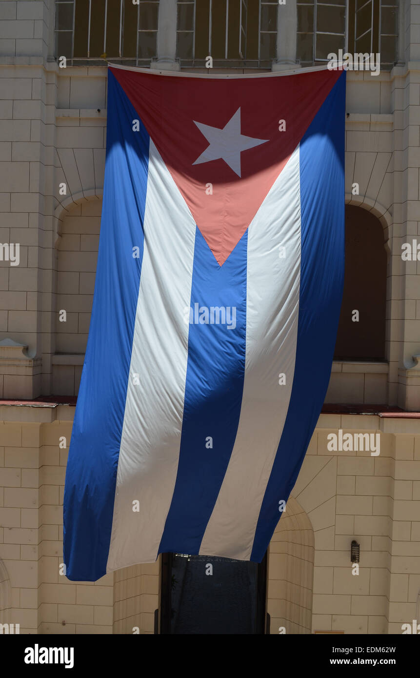 Large Cuban flag Stock Photo - Alamy