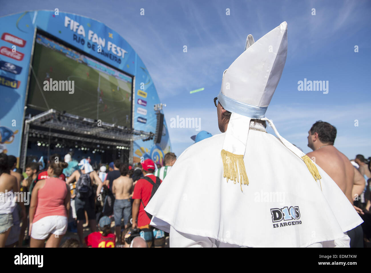 Atmosphere at FIFA Fan Fest during the Argentina v Belgium Quarter ...