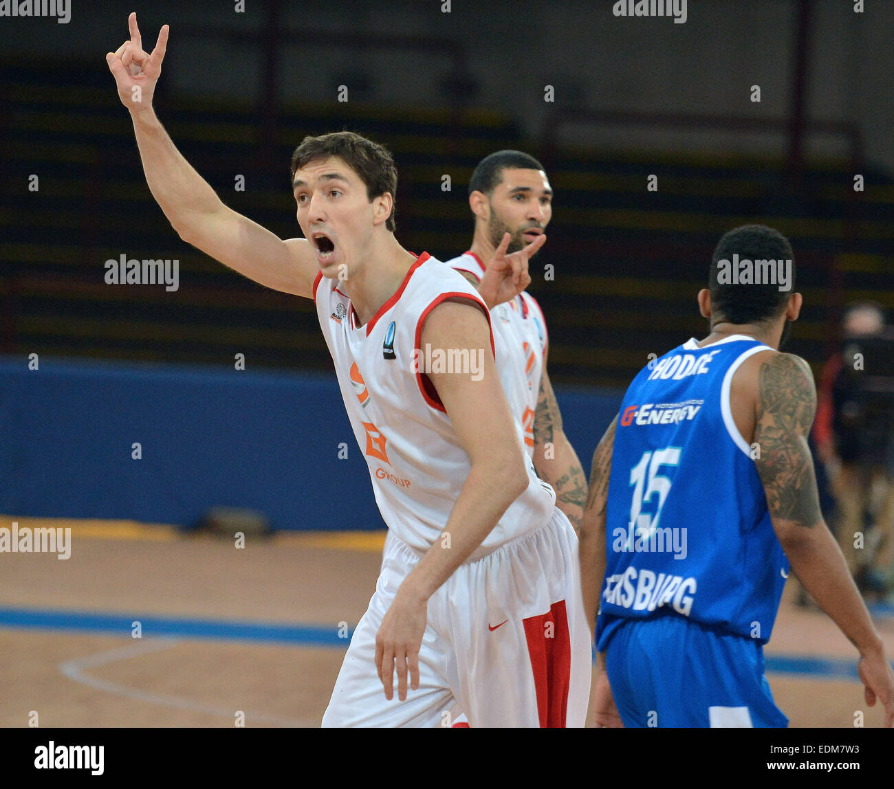 Left to right: Jiri Welsch and Chester Tre Simmons of Nymburk and ...