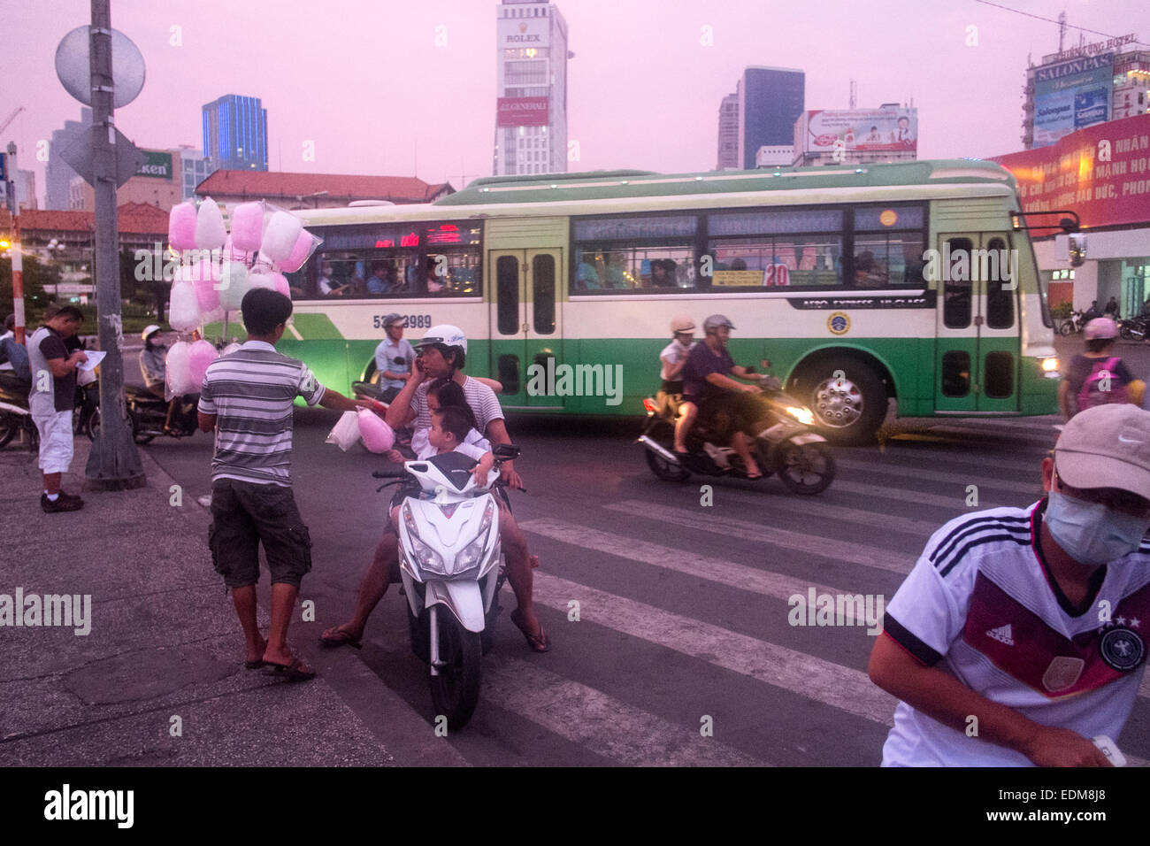 Ho Chi Min City Vietnam. Traffic and pollution in the city. Pollution ...