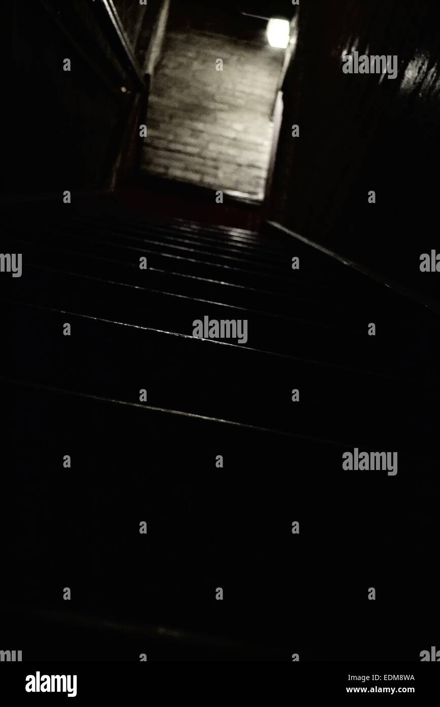 Scary old stairs Stock Photo - Alamy