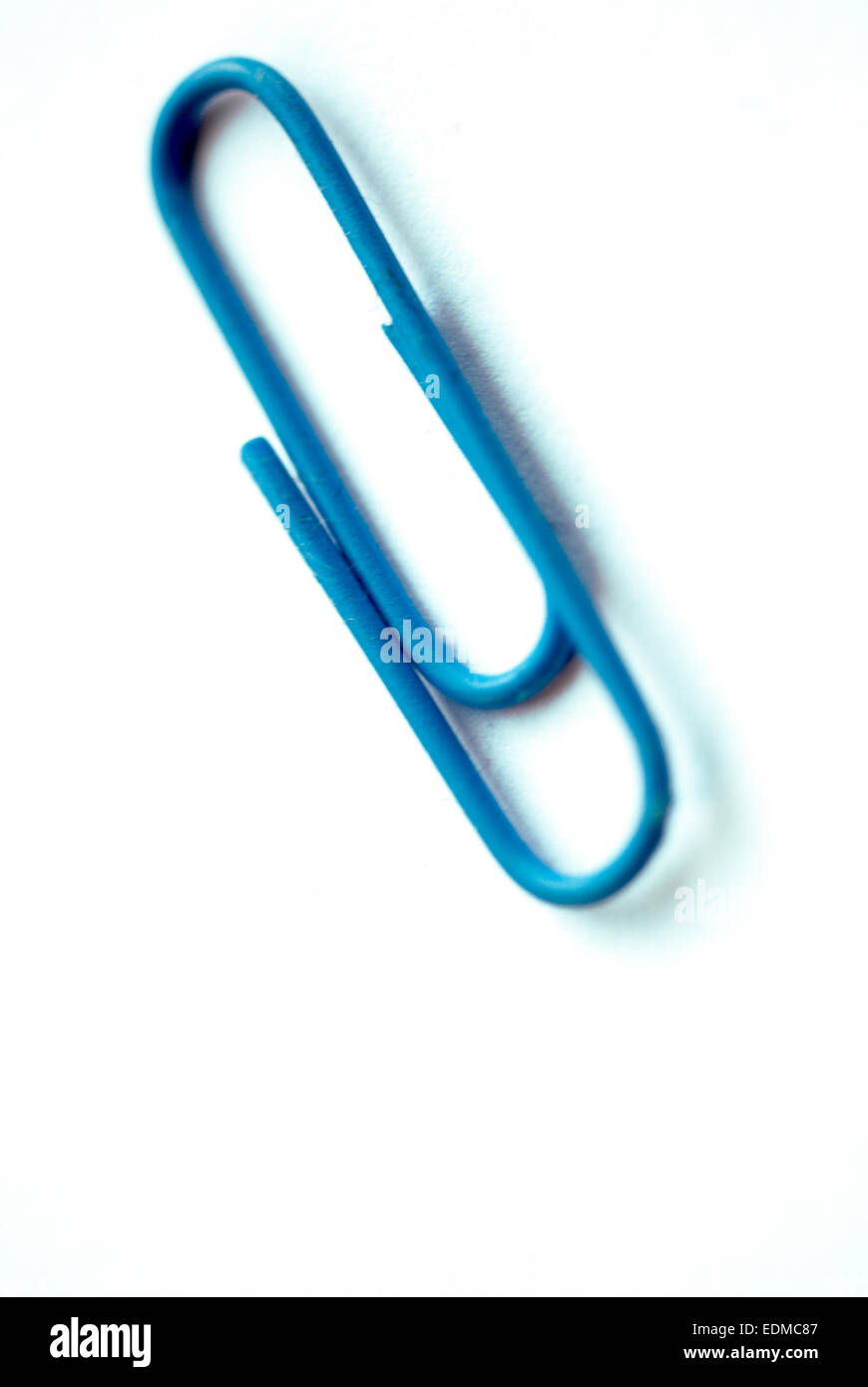 blue paper clip Stock Photo - Alamy