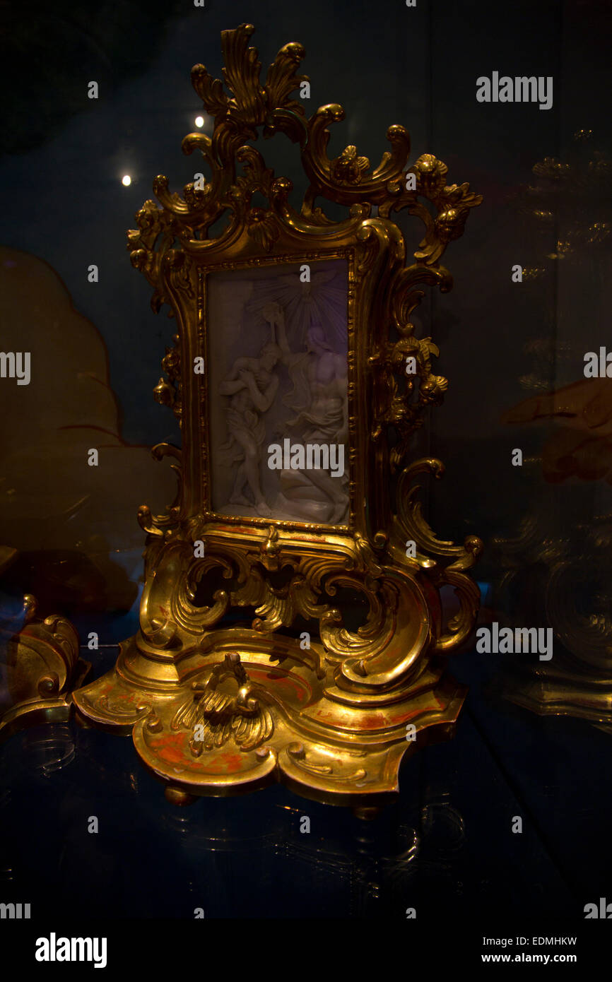 Baroque-style statuary and sacred objects (some used today during ...