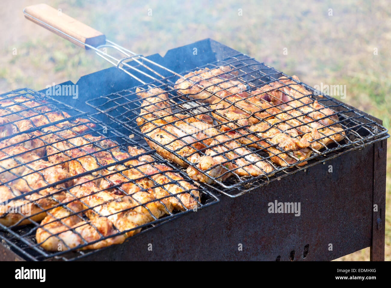 Barbecue meat fry hi-res stock photography and images - Alamy