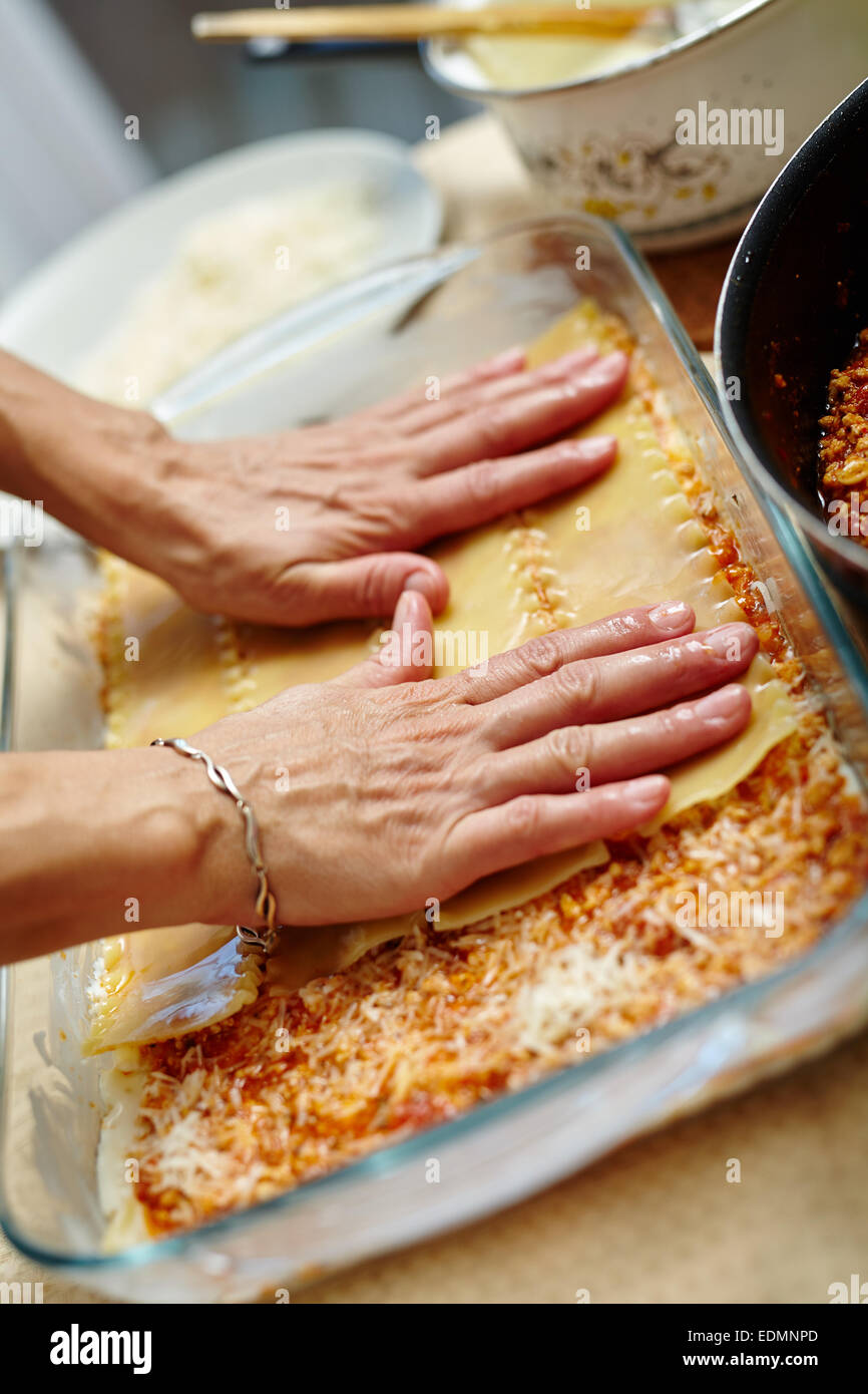 Lasagna hands hi-res stock photography and images - Alamy