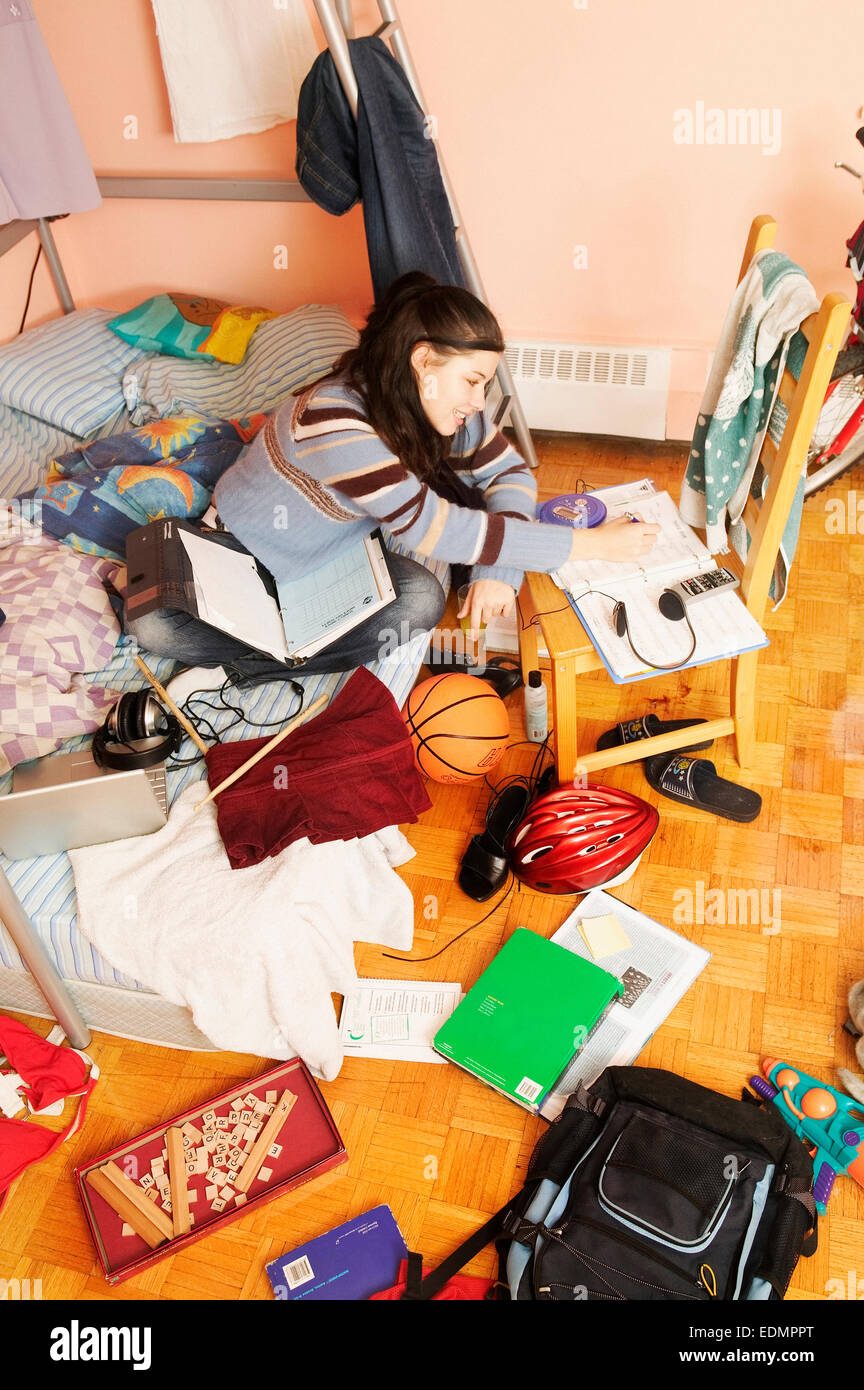 Teenager in messy room hi-res stock photography and images - Alamy
