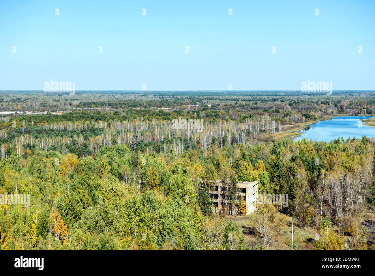 view from 16-storied block of flats roof on Heroes of Stalingrad St in ...